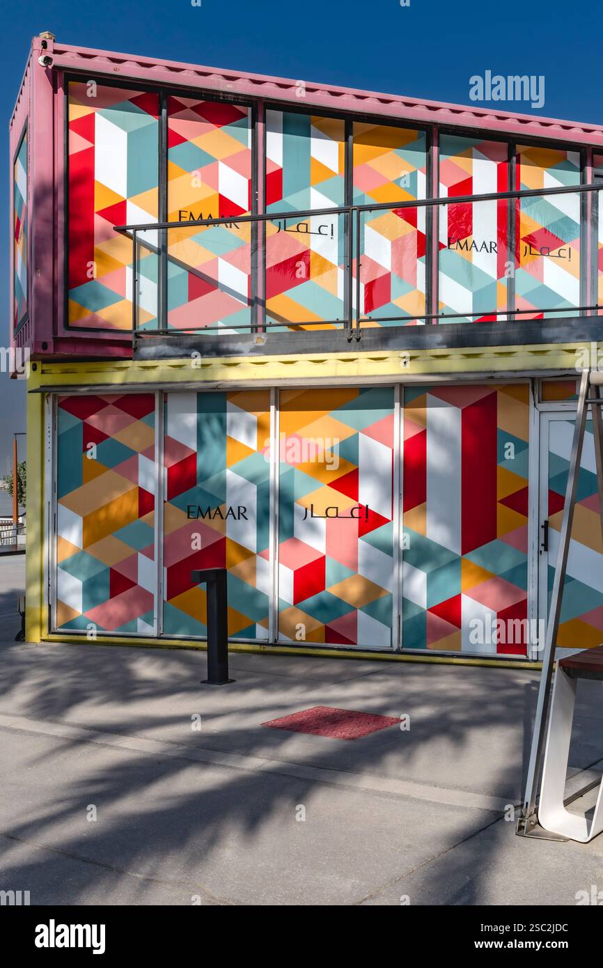 New container park ready for shops and cafes at Dubai Creek Harbour ...