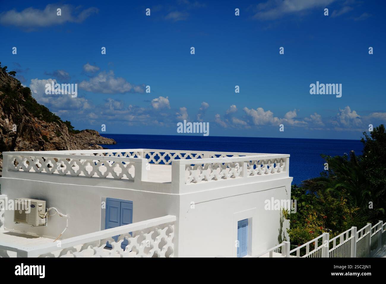 The Greek island of Karpathos surrounded by the Mediterranean Sea Stock ...