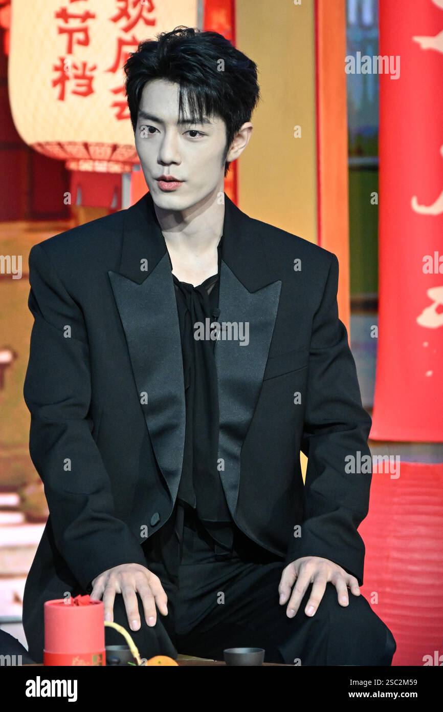 Chinese actor and singer Xiao Zhan attends an activity in Beijing, China, 29 January, 2025 Stock ...