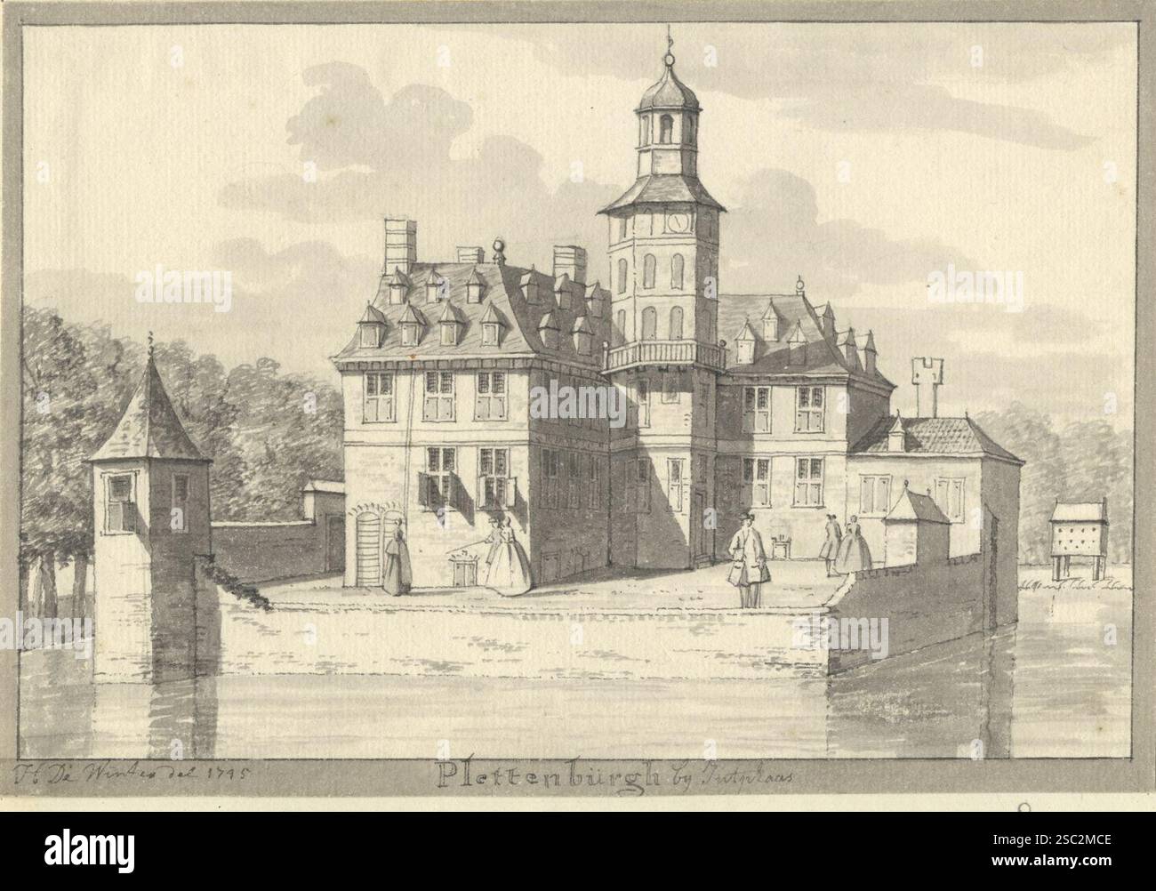 Gezicht op het kasteel Plettenburg bij Jutphaas uit het noordwestenNB ...