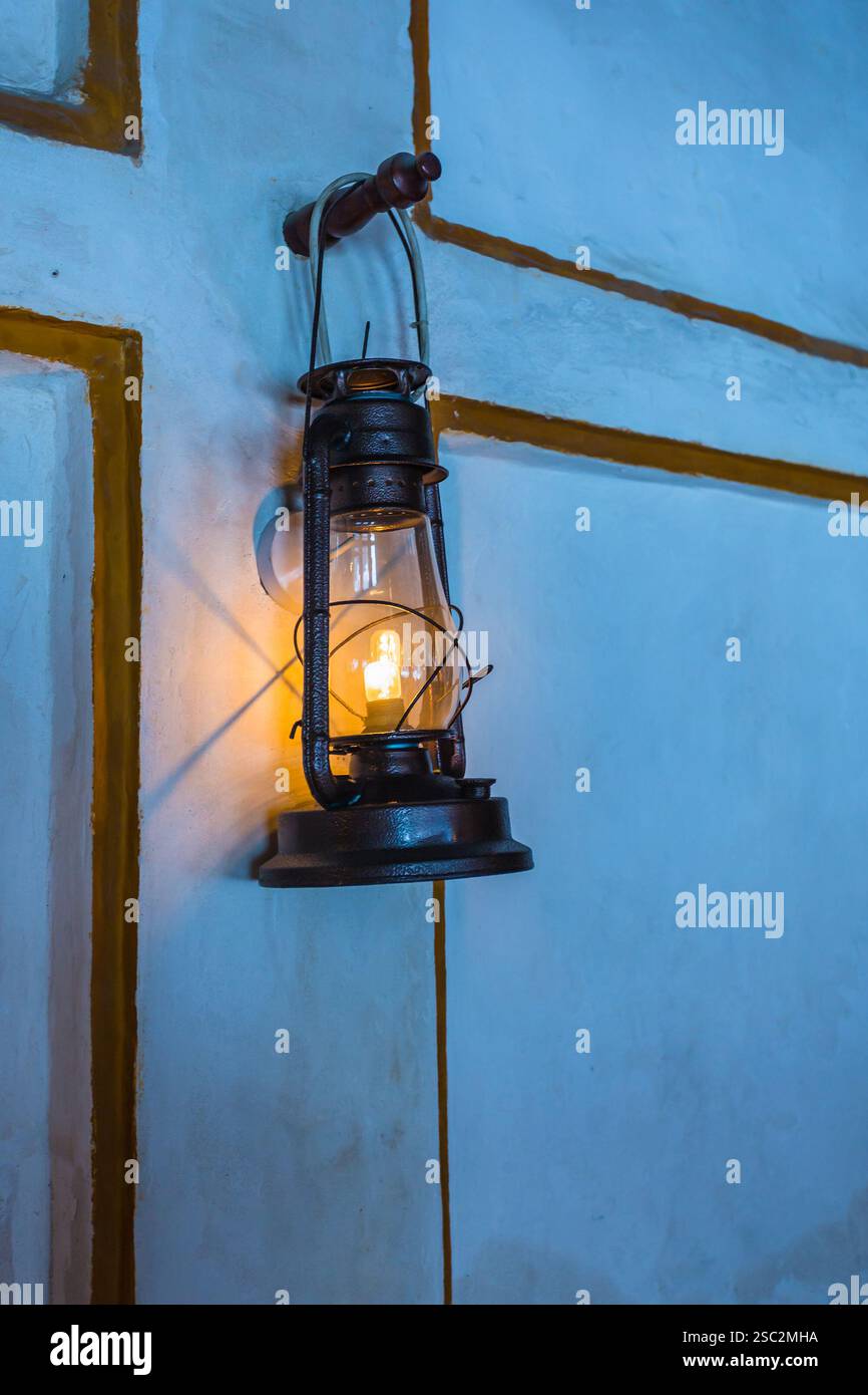 Arab street lanterns in the city of Dubai in the United Arab Emirates ...