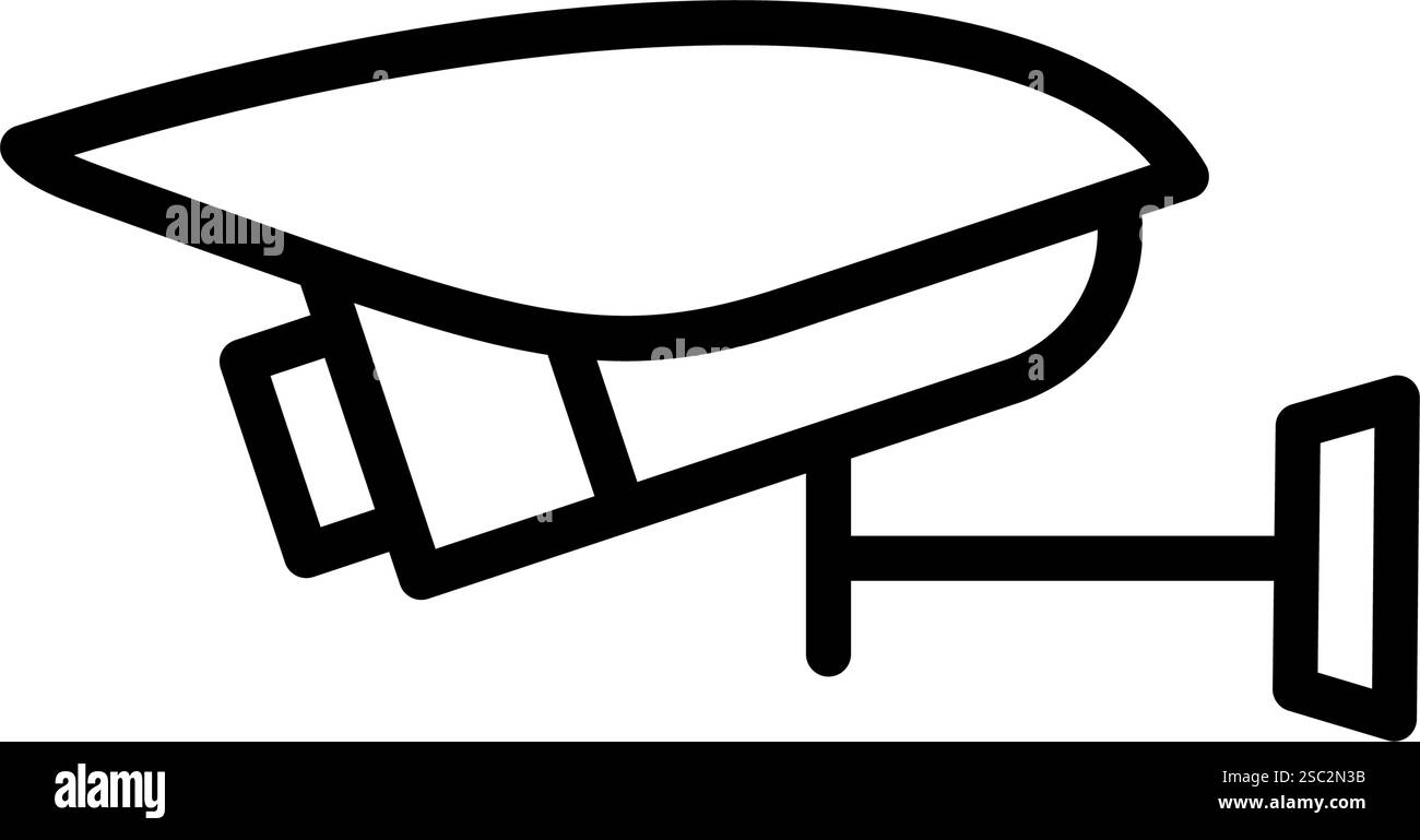 CCTV line icon, video surveillance made linear style, sign camera for ...