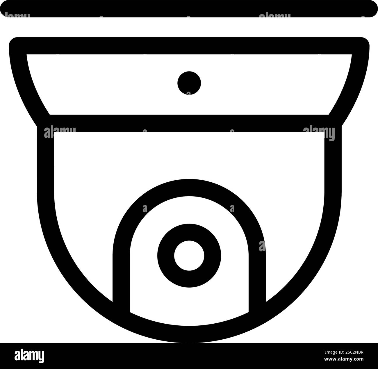 CCTV line icon, video surveillance made linear style, sign camera for ...