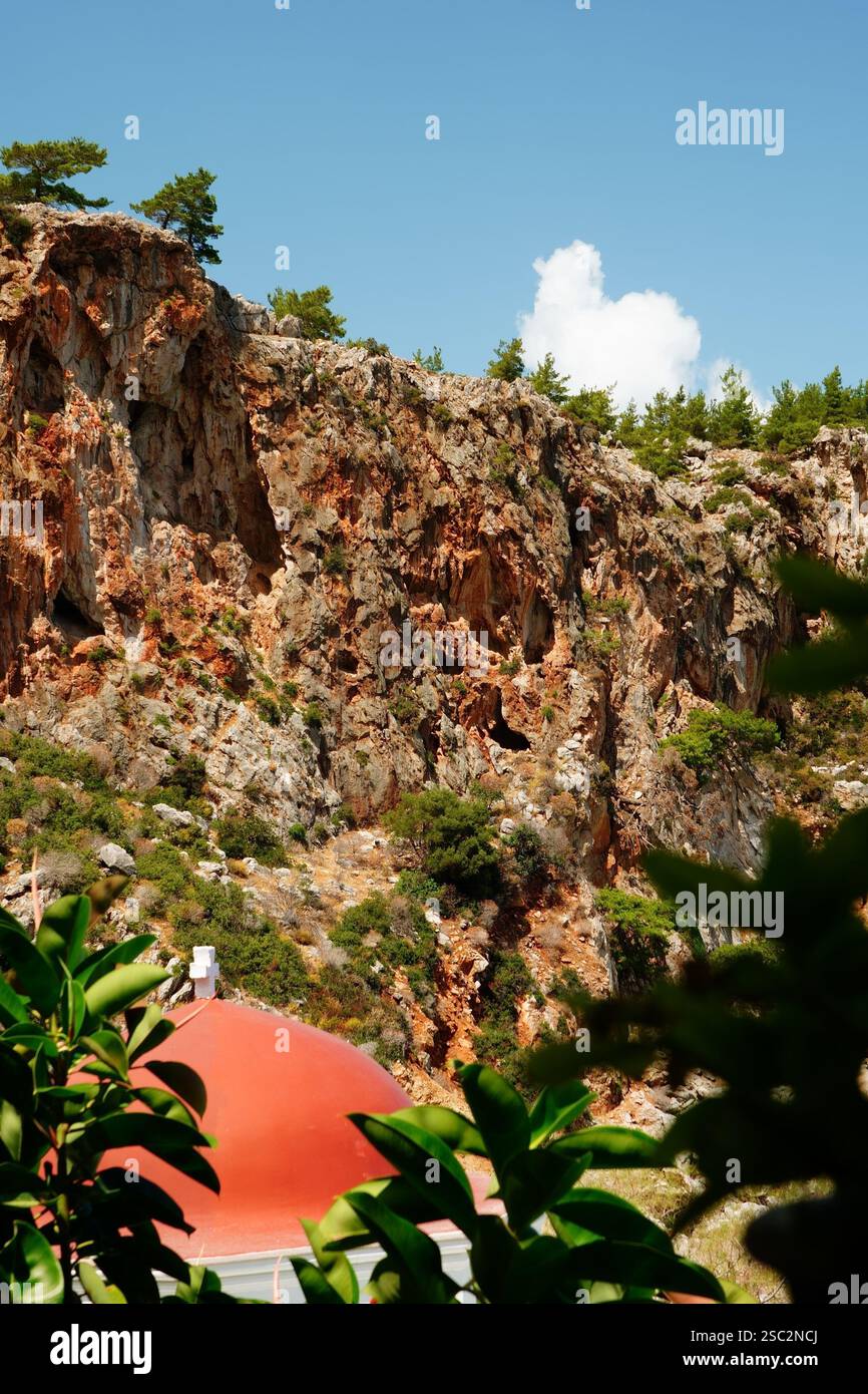 The Greek island of Karpathos surrounded by the Mediterranean Sea Stock ...