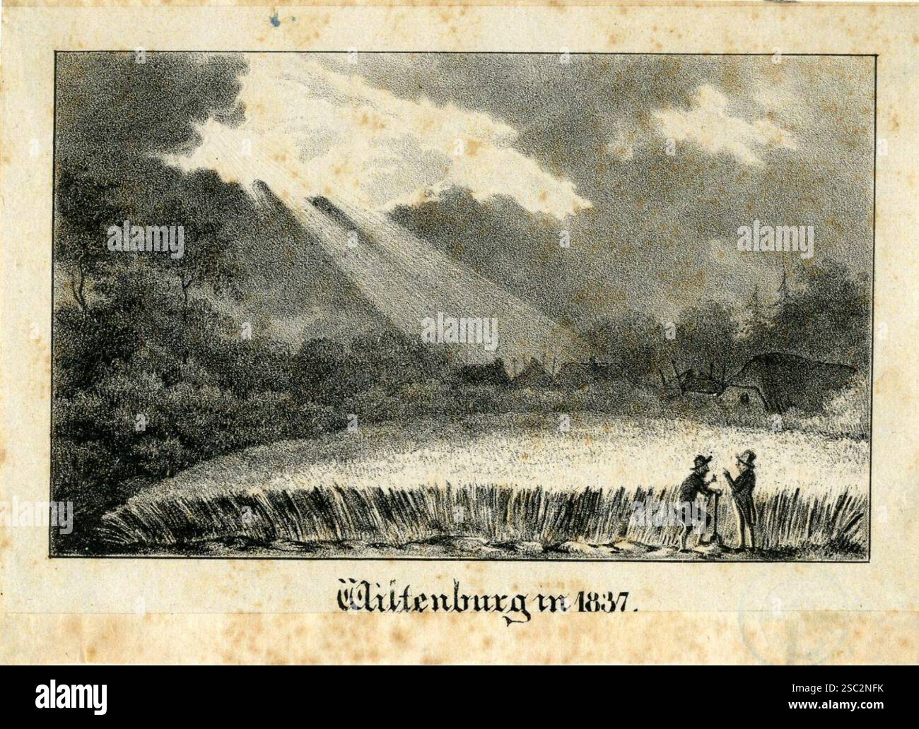 Gezicht op het terrein bij Vechten waarop het kasteel Wiltenburg heeft ...