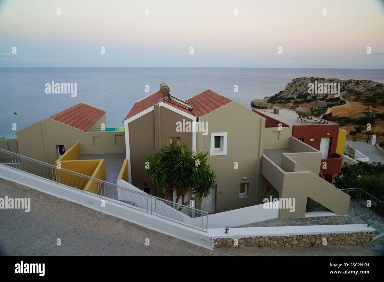 The Greek island of Karpathos surrounded by the Mediterranean Sea Stock ...