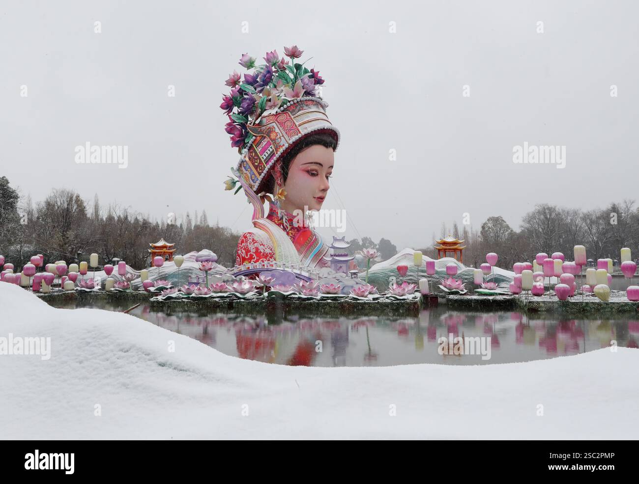 Snow scenery in Kunming City, southwest China's Yunnan Province, 27 ...