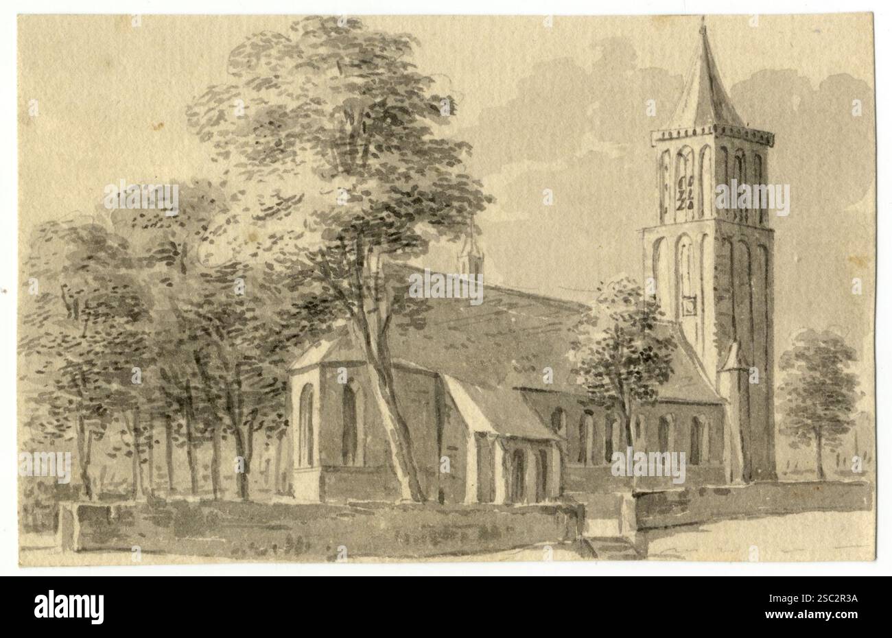 Gezicht op de Nederlands Hervormde kerk te Soest uit het noordoosten ...