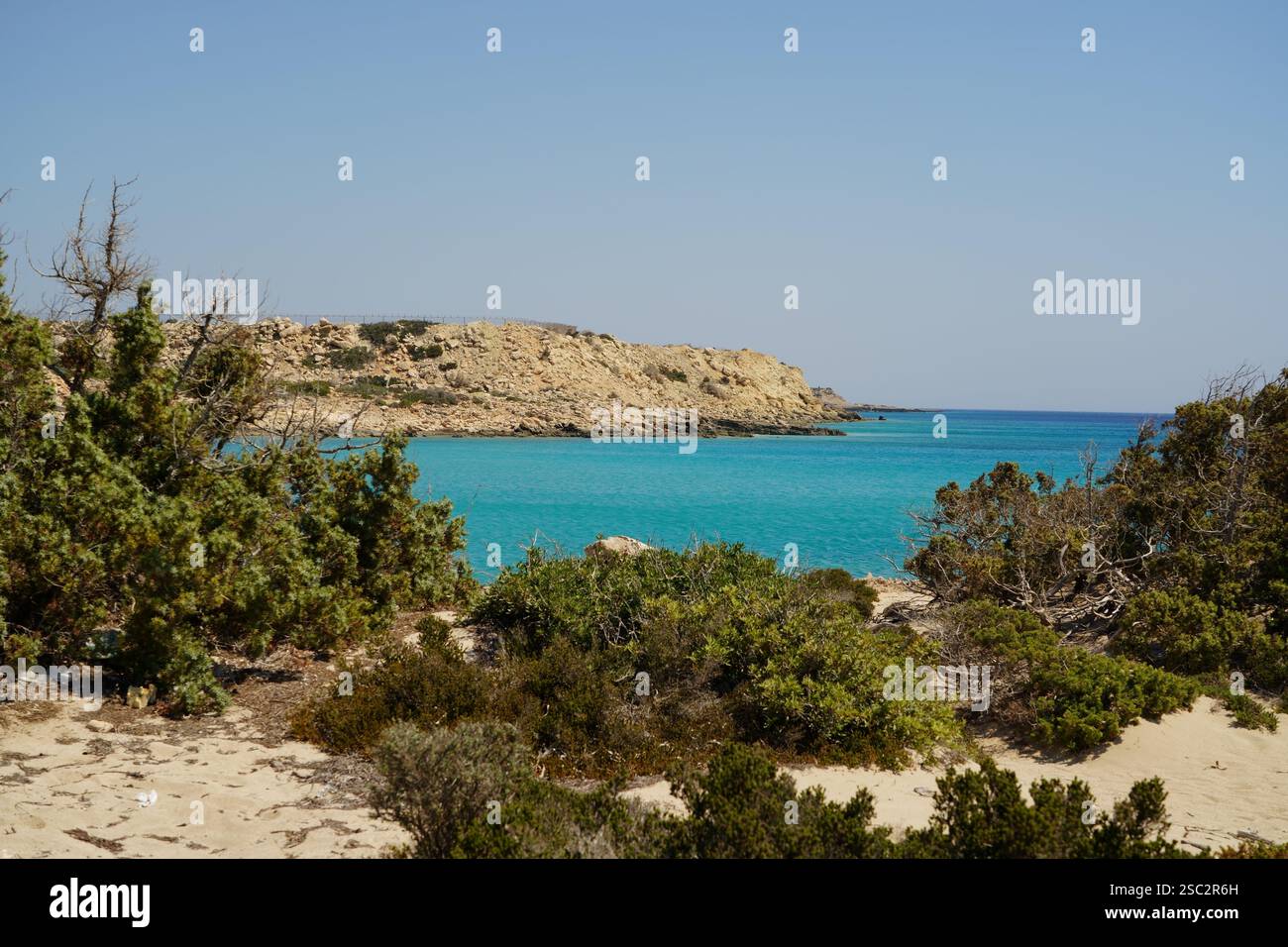 The Greek island of Karpathos surrounded by the Mediterranean Sea Stock ...