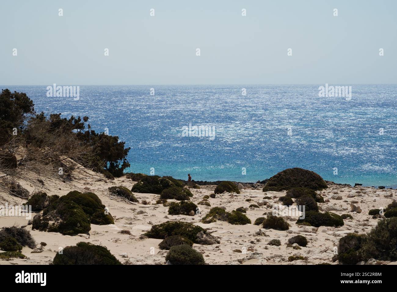 The Greek island of Karpathos surrounded by the Mediterranean Sea Stock ...