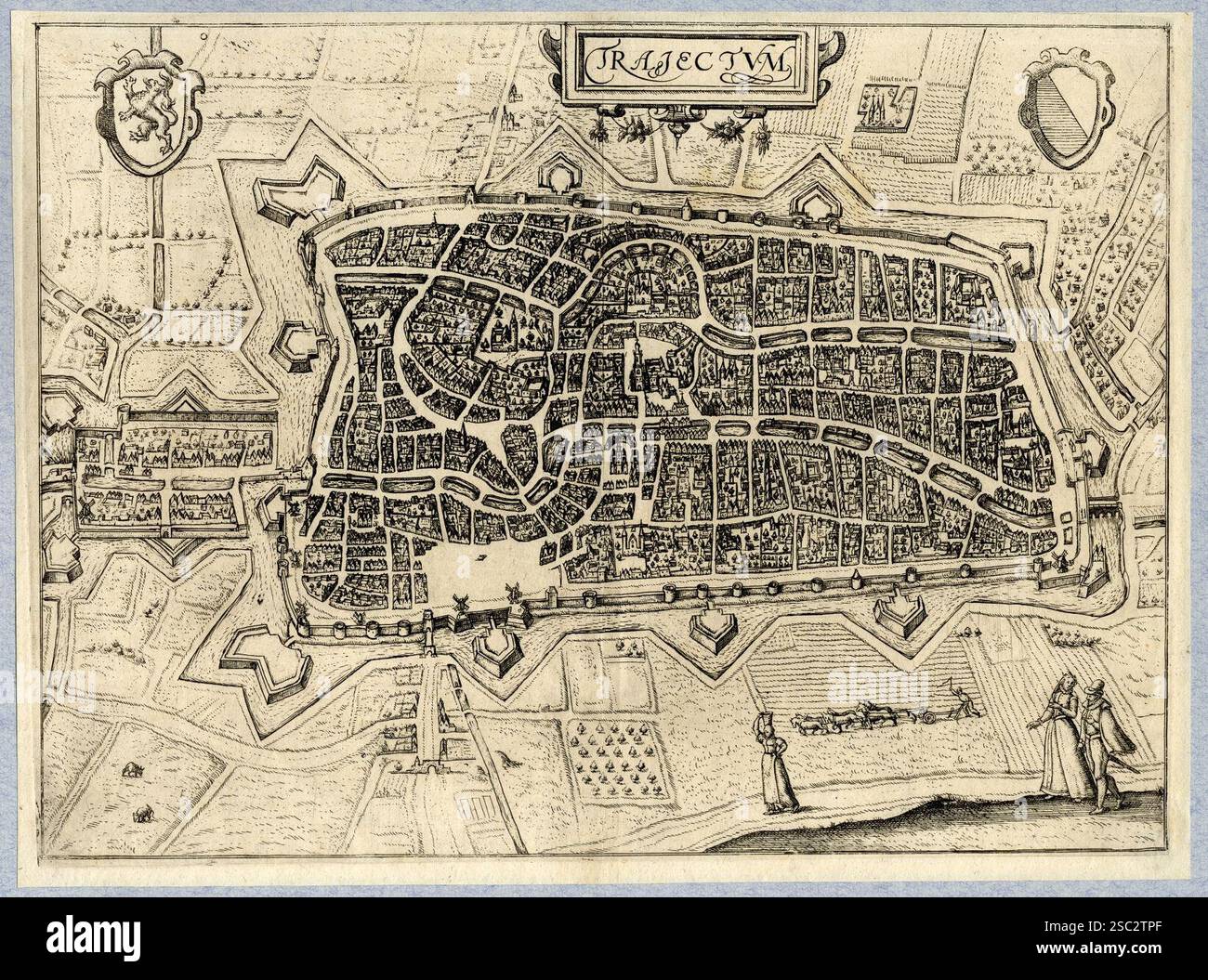 Plattegrond van de stad Utrecht met directe omgeving; met stratenplan ...