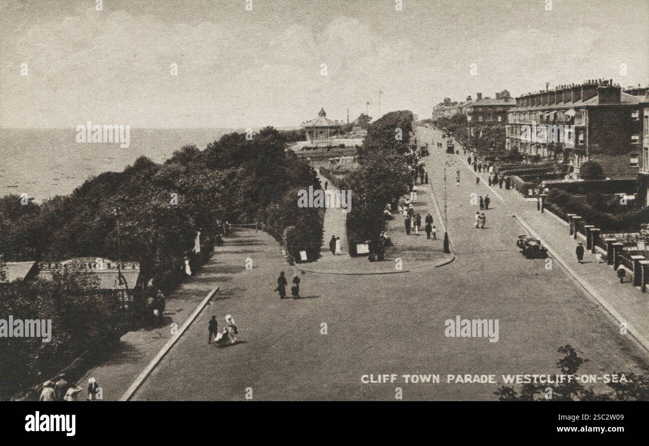 Essex. Circa. 1920s – A vintage postcard entitled “Cliff Town Parade ...