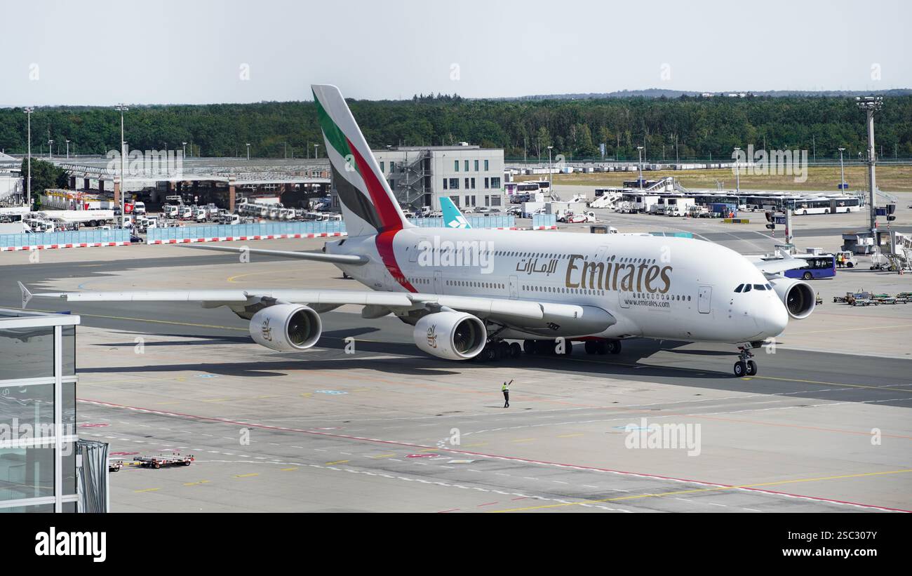 Emirates Airbus A380-800 airplane, the world´s largest passenger ...
