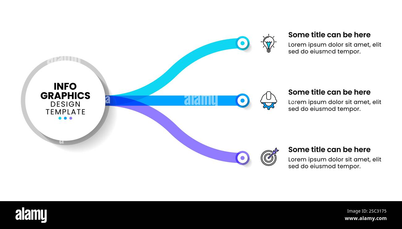 Infographic template with icons and 3 options or steps. Lines . Can be ...
