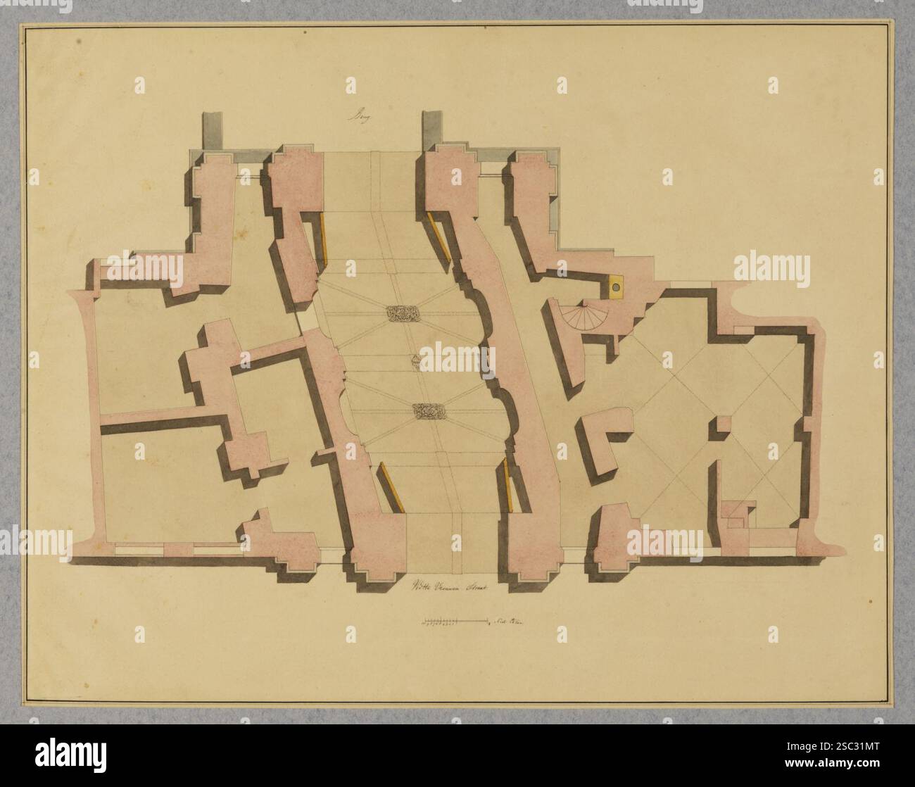 Plattegrond van de Wittevrouwenpoort te Utrecht met plattegrond van het ...