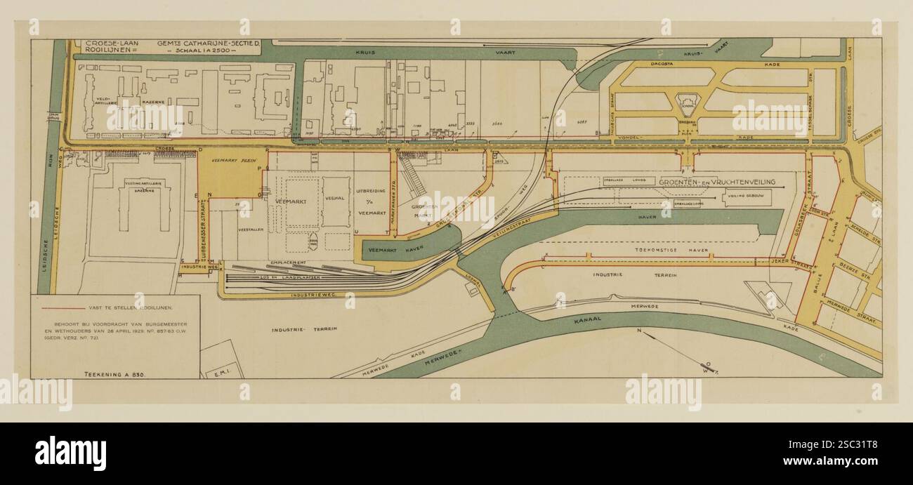 Kaart van het gebied tussen de Kruisvaart Croeselaan Balijelaan ...