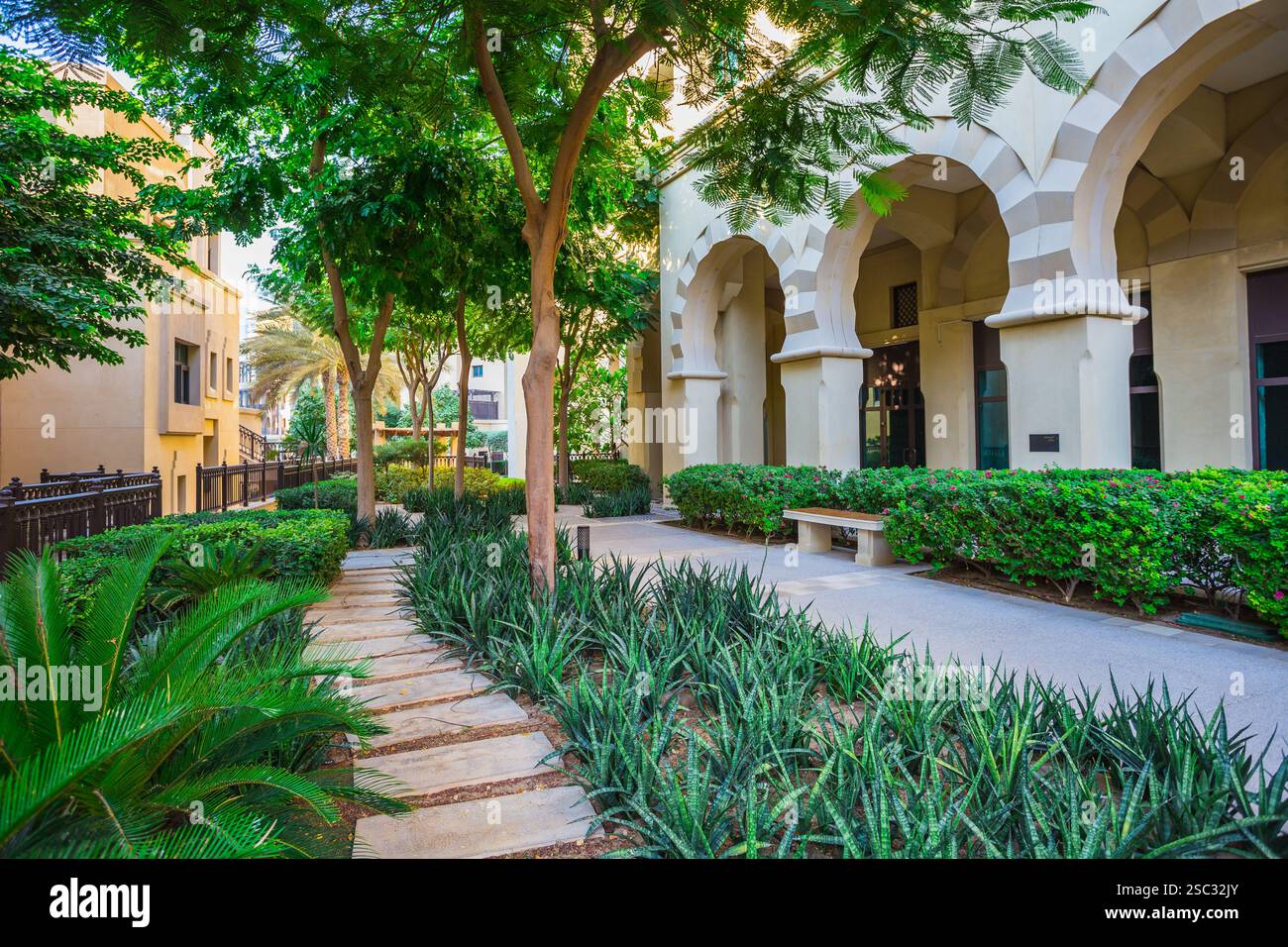views old fortress walls of the eastern city. Dubai, UAE Stock Photo ...