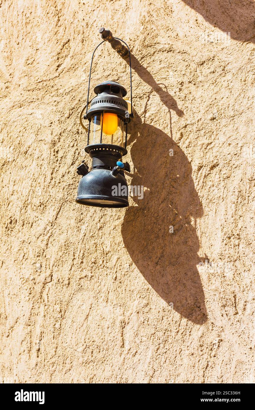 Arab street lanterns in the city of Dubai in the United Arab Emirates ...