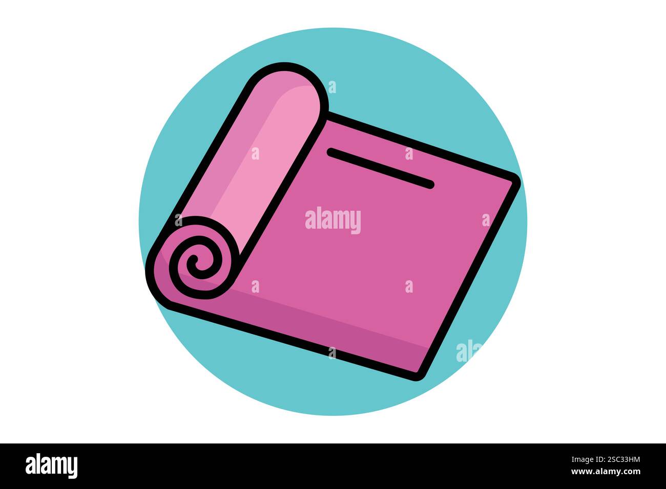 Mat icon. colored outline icon style. icon related to gym and fitness ...