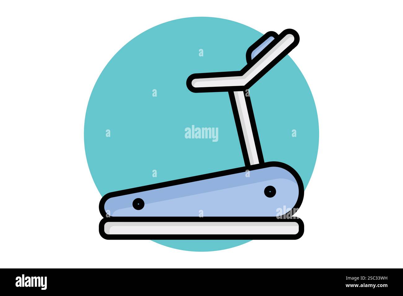 Treadmill icon. colored outline icon style. icon related to gym and ...