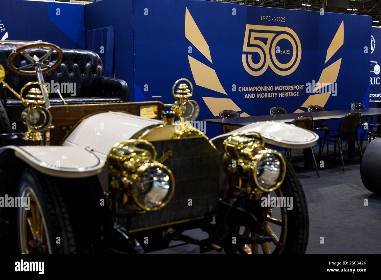 Paris, France. 05th Feb, 2025. Stand FIA during the Retromobile ...