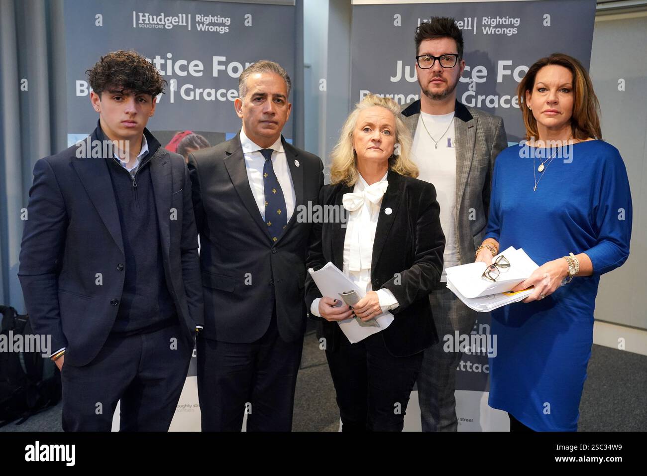 (left to right) Grace O'Malley-Kumar's brother James, with their ...