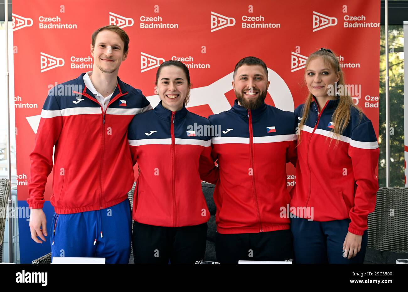 Czech national players (L-R) Jan Louda, Tereza Svabikova, Adam Mendrek ...