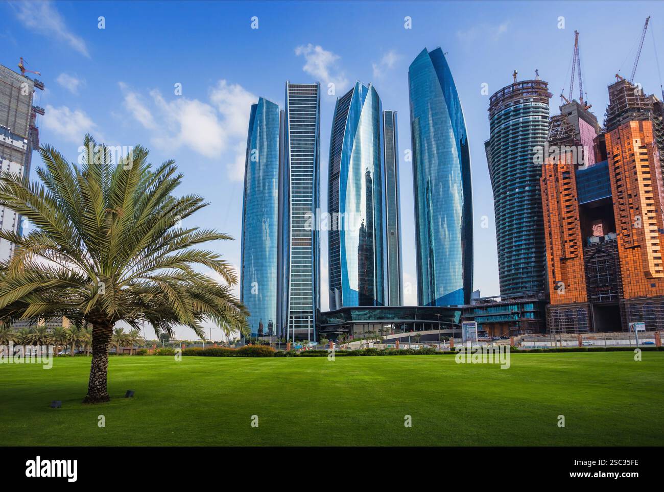 ABU DHABI, UAE - NOVEMBER 5: Etihad Towers on November 5, 2013 in Abu ...