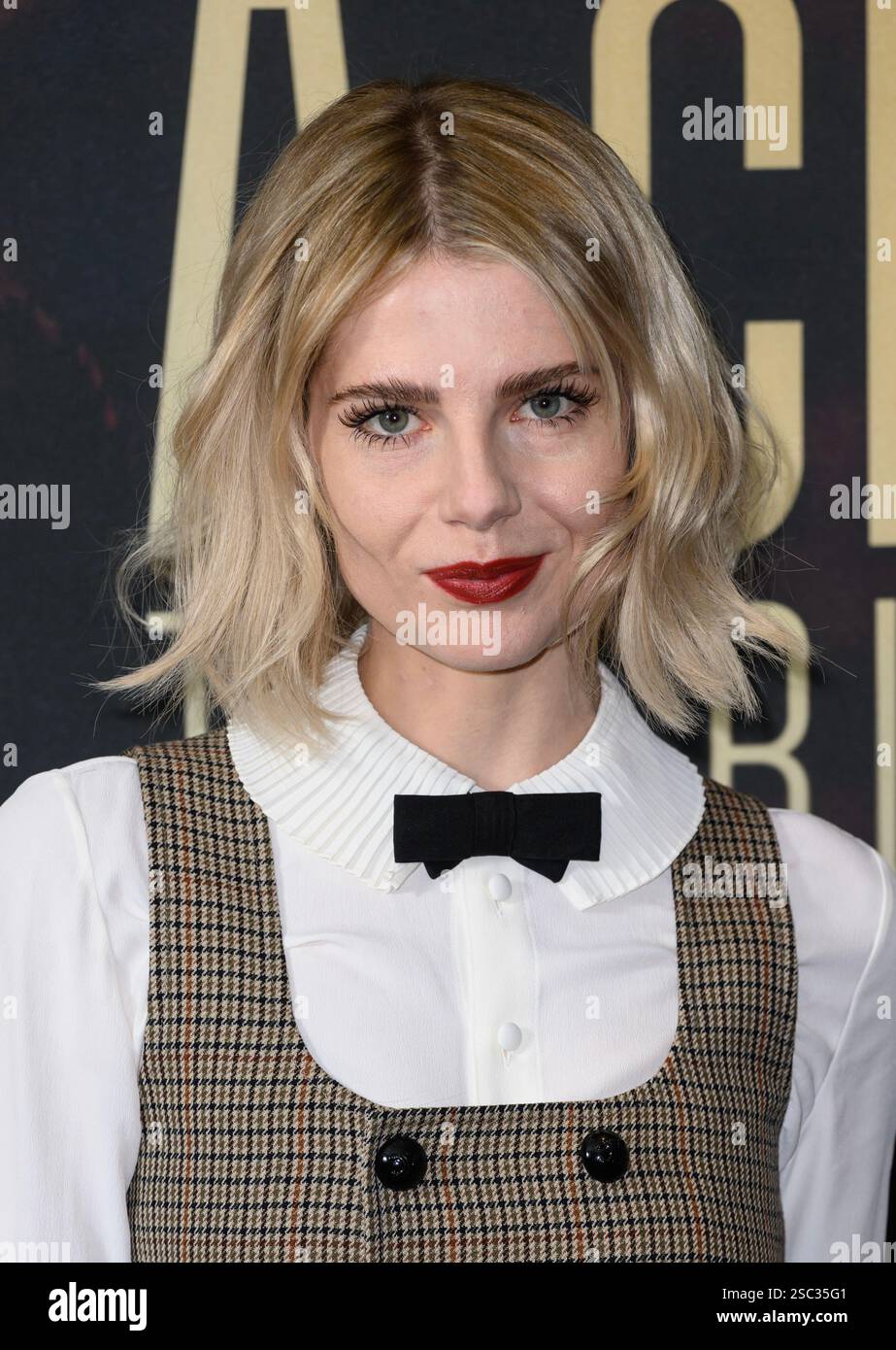 London, UK. February 5th, 2025. Lucy Boynton at the A Cruel Love, The ...