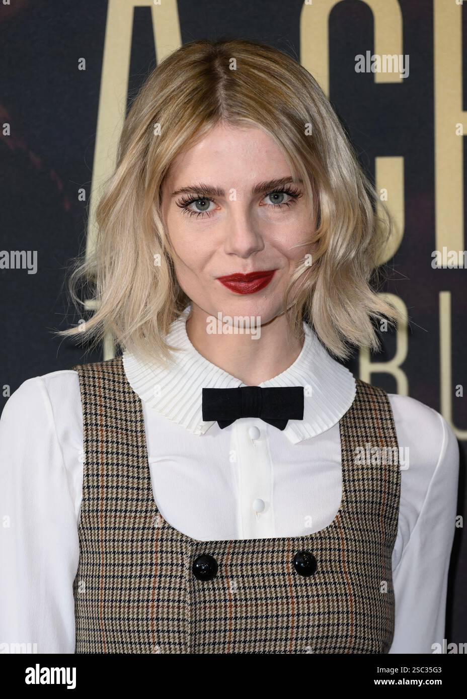 London, UK. February 5th, 2025. Lucy Boynton at the A Cruel Love, The ...