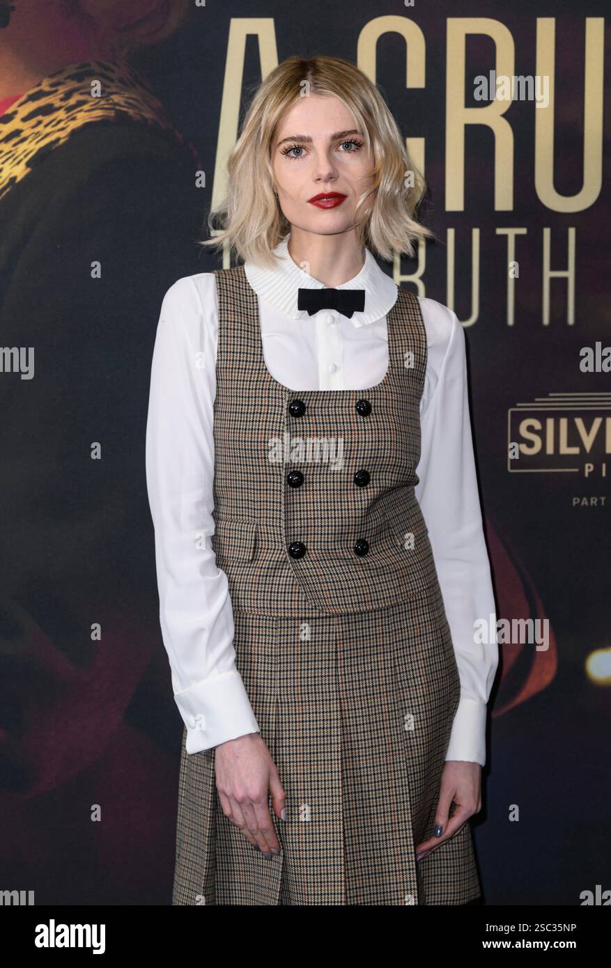 London, UK. February 5th, 2025. Lucy Boynton at the A Cruel Love, The ...