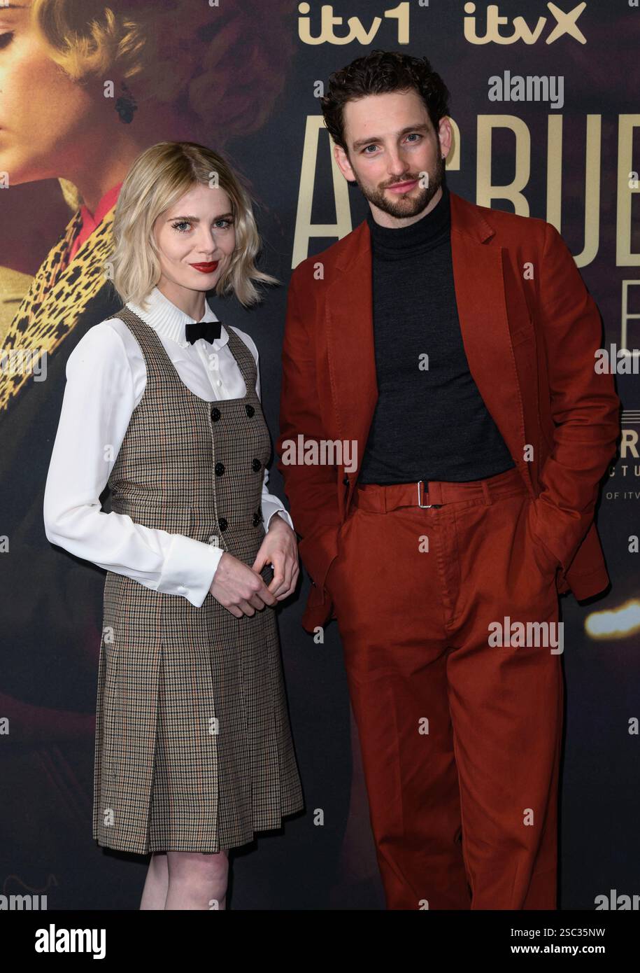 London, UK. February 5th, 2025. Lucy Boynton and Laurie Davidson at the A Cruel Love, The Ruth ...