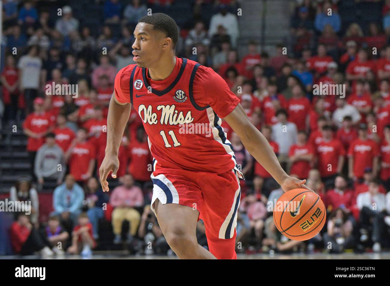 Mississippi guard Matthew Murrell (11) dribbles against Kentucky during ...
