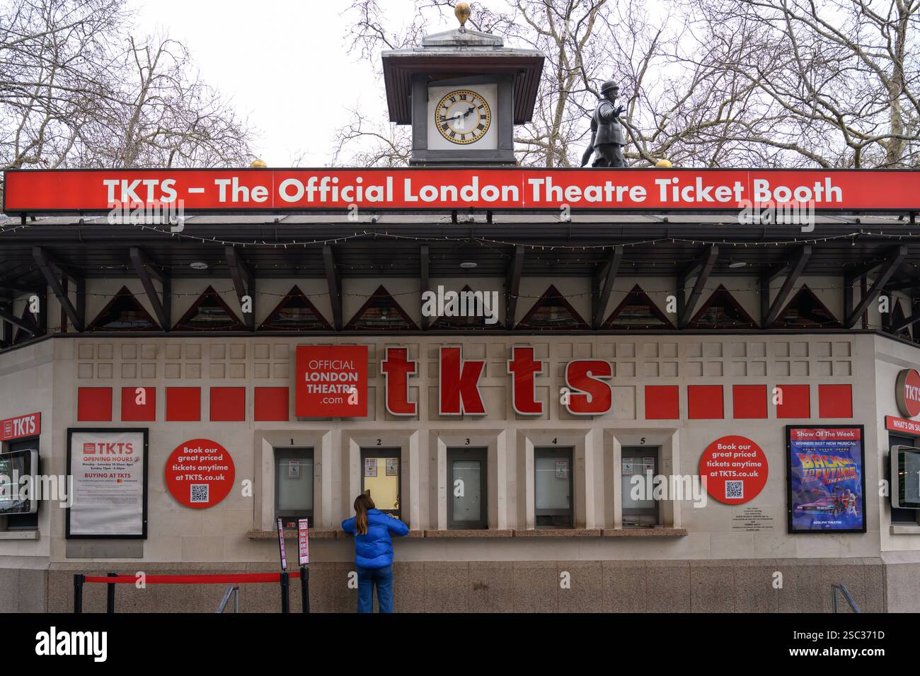 London, UK. January 29th 2025. The Lodge, Leicester Square Box Office theatre ticket booth ...