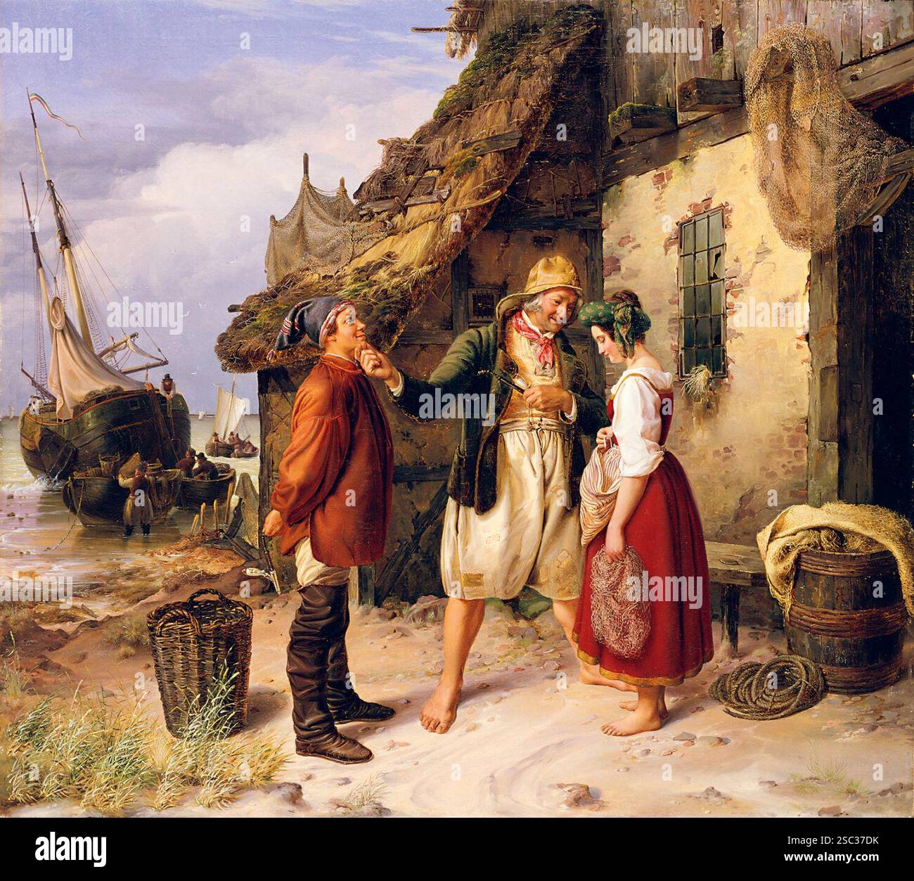 Rudolf Jordan - Heiratsantrag auf Helgoland (1834 Stock Photo - Alamy