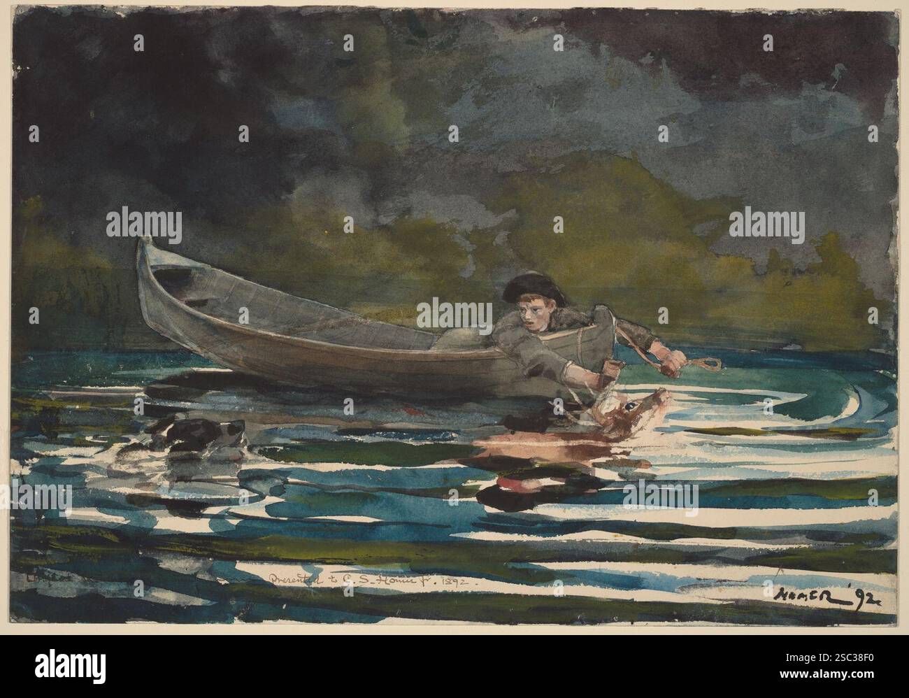 Winslow Homer - Hound and Hunter (sketch Stock Photo - Alamy