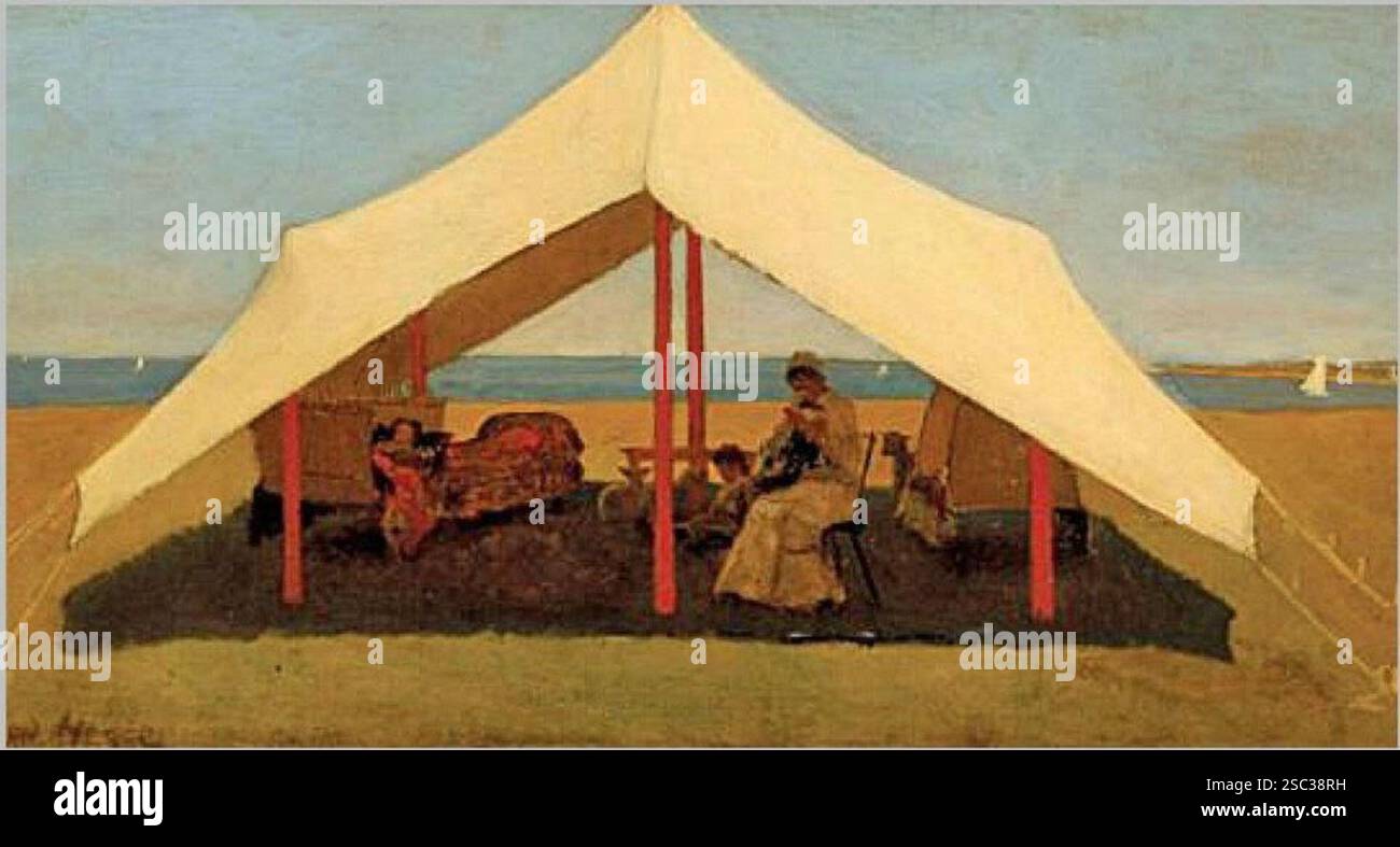 Winslow Homer - The Tent (Summer by the Sea), 1874 Stock Photo - Alamy