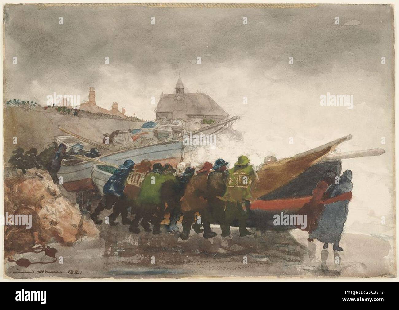 Winslow Homer - Watching the Tempest (1881 Stock Photo - Alamy