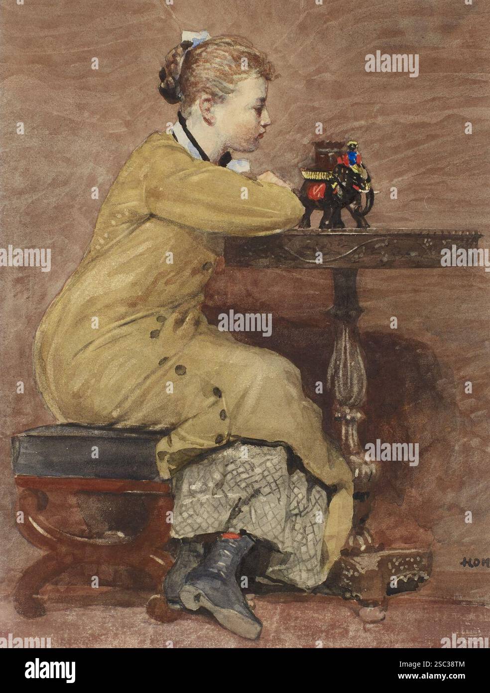 Winslow Homer - Woman and Elephant (c. 1877 Stock Photo - Alamy