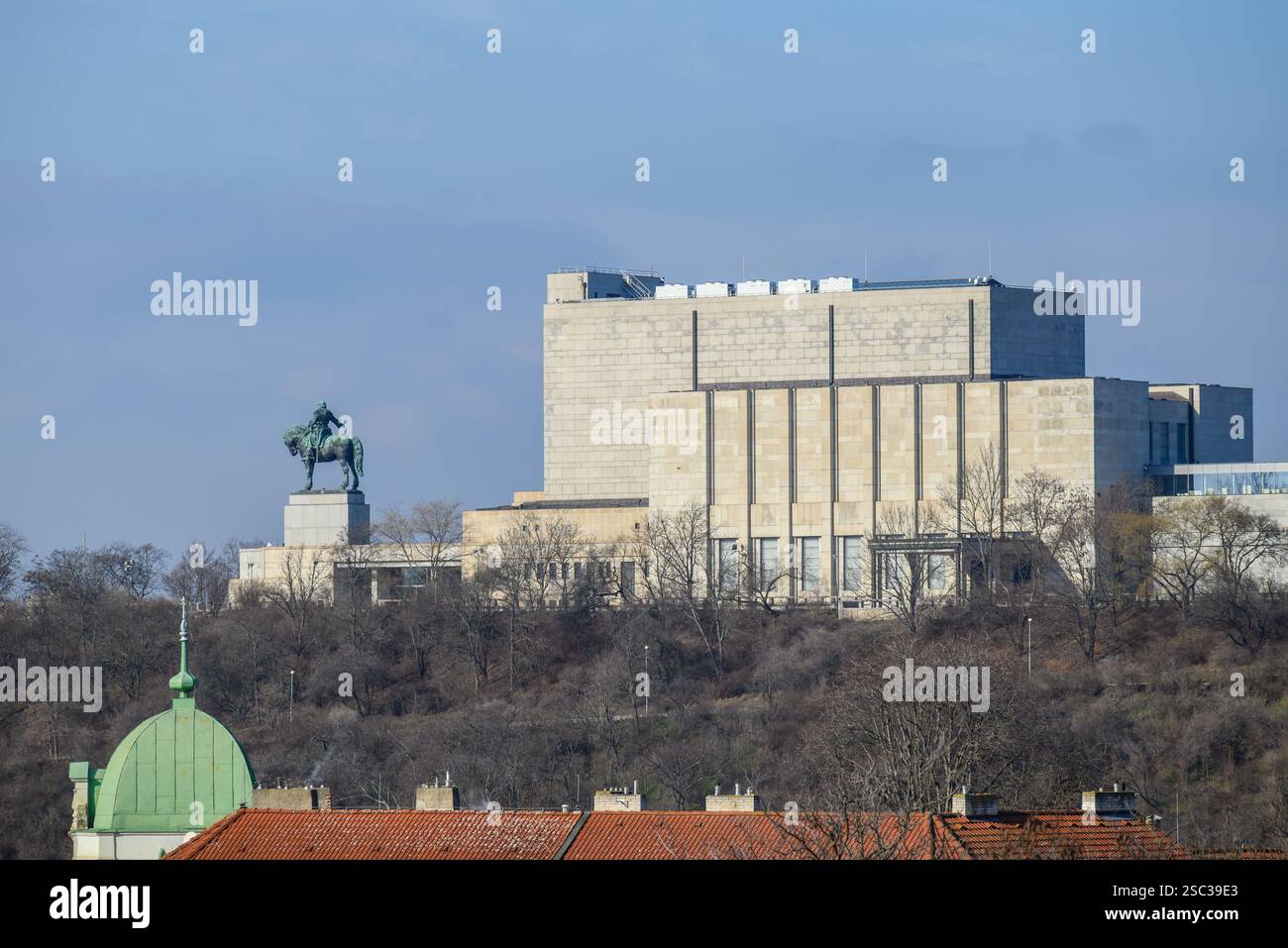 National Monument at Vitkov hill in Zizkov district in Prague, Czech ...