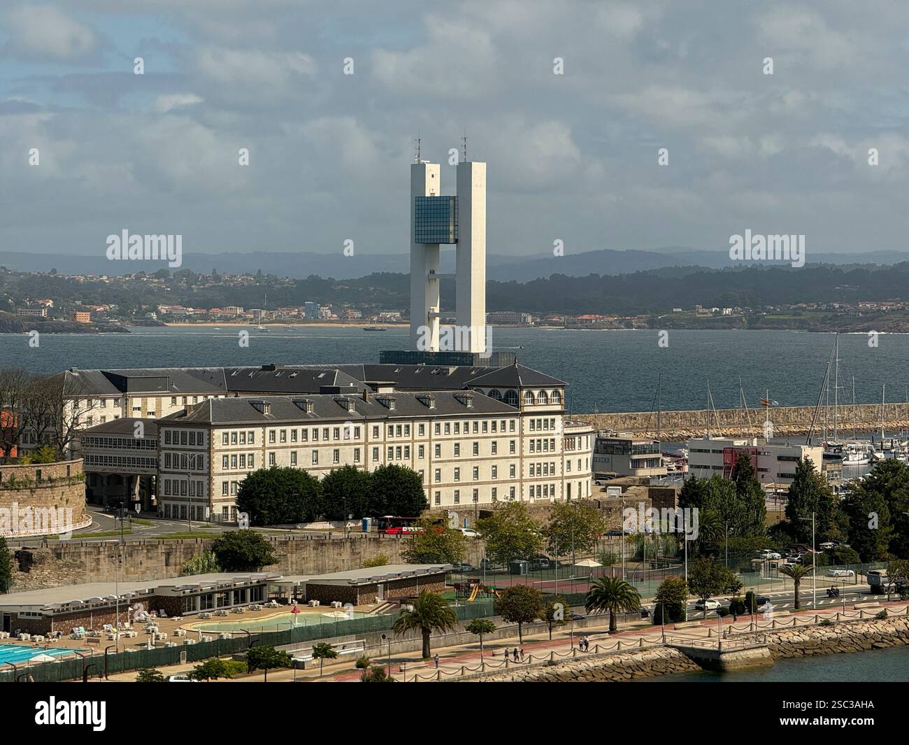 La coruna, Spain, September 04 2024 Torre de control Maritimo. View of ...