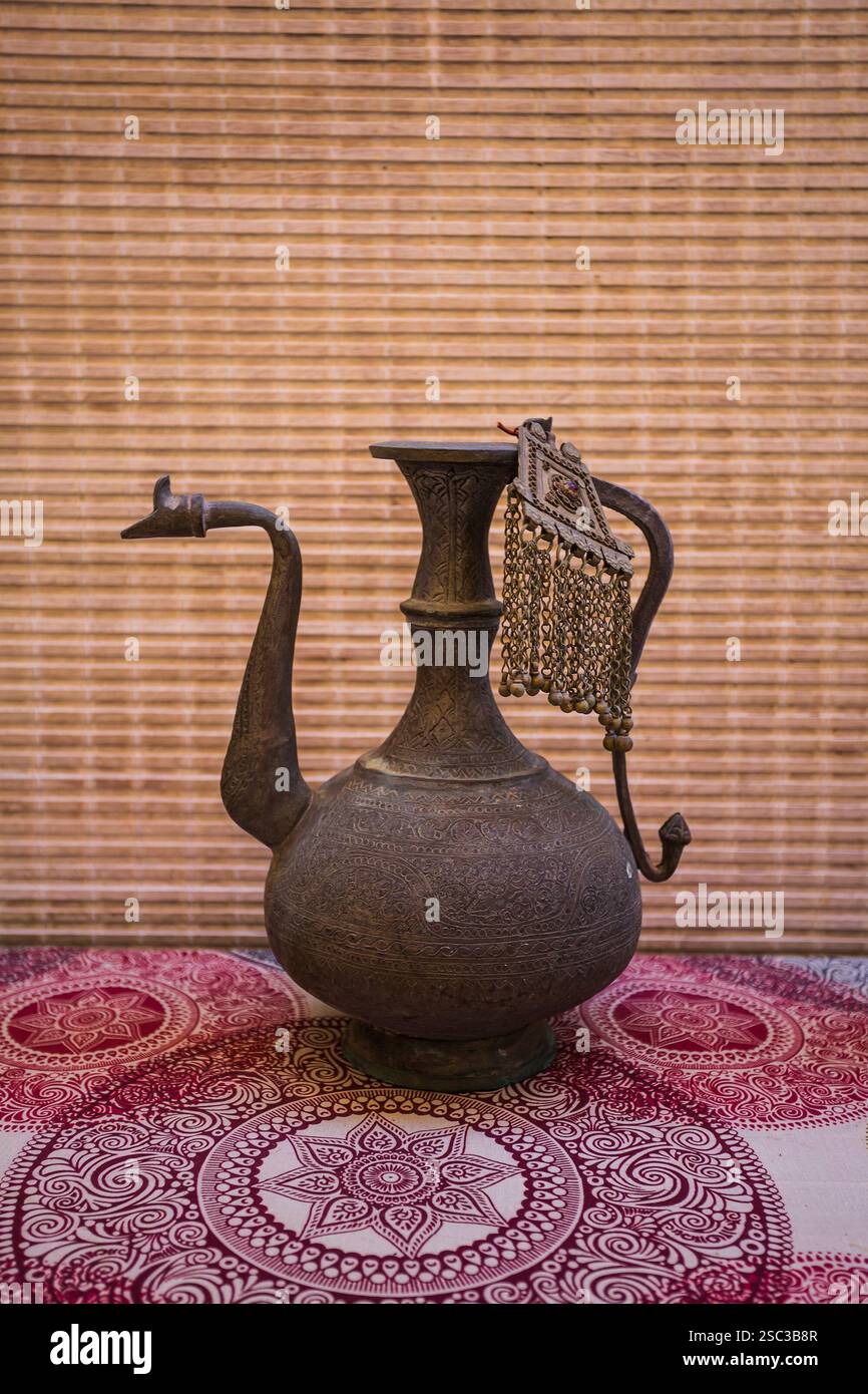 Eastern pitchers stand on a shelf in an Arab shop Stock Photo - Alamy