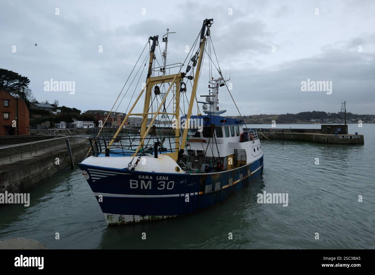 Padstow Cornwall UK 02 05 2025 MFV Sara Lena Brixham BM 30 Beam Trawler ...