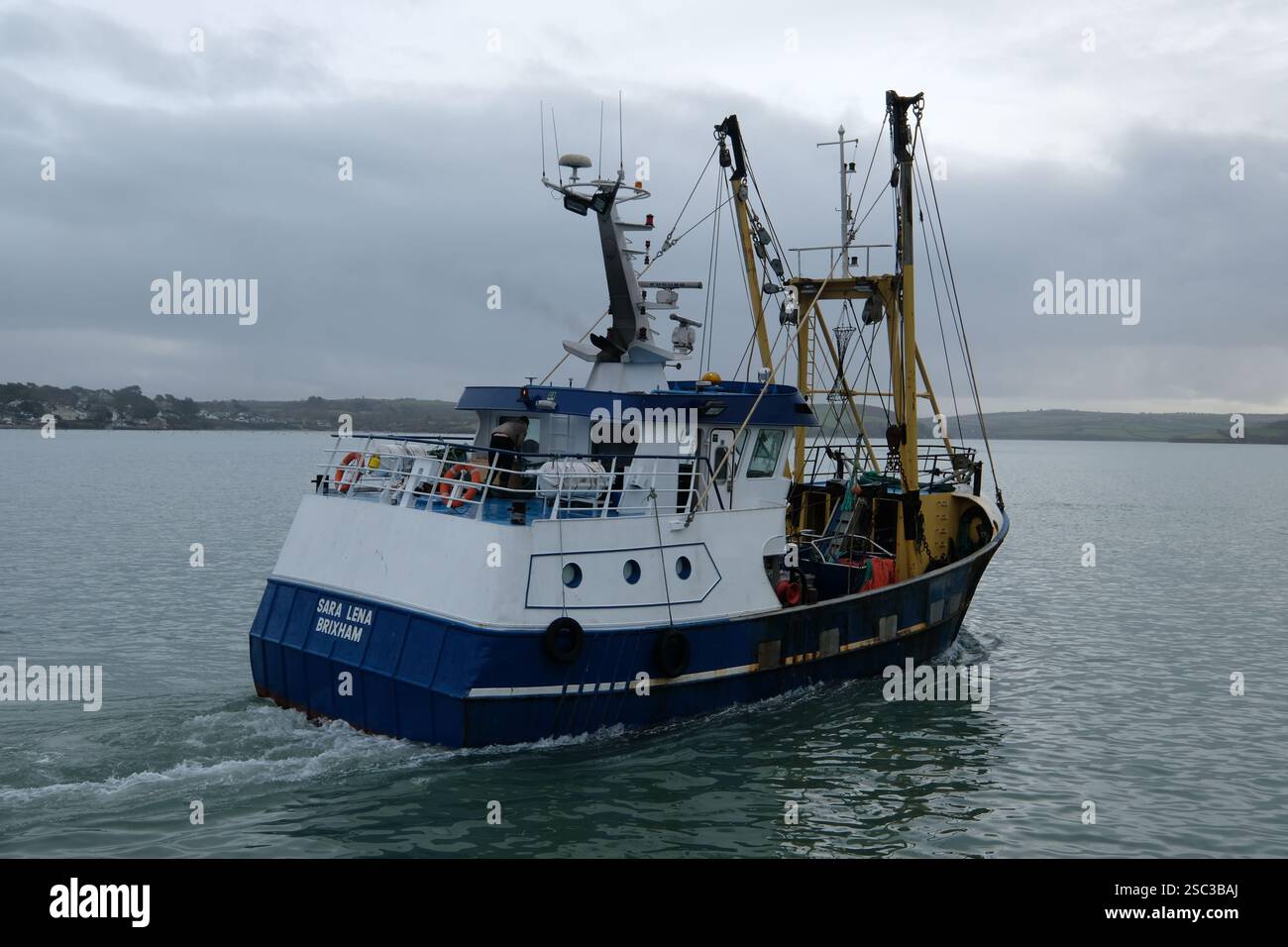 Padstow Cornwall UK 02 05 2025 MFV Sara Lena Brixham BM 30 Beam Trawler ...