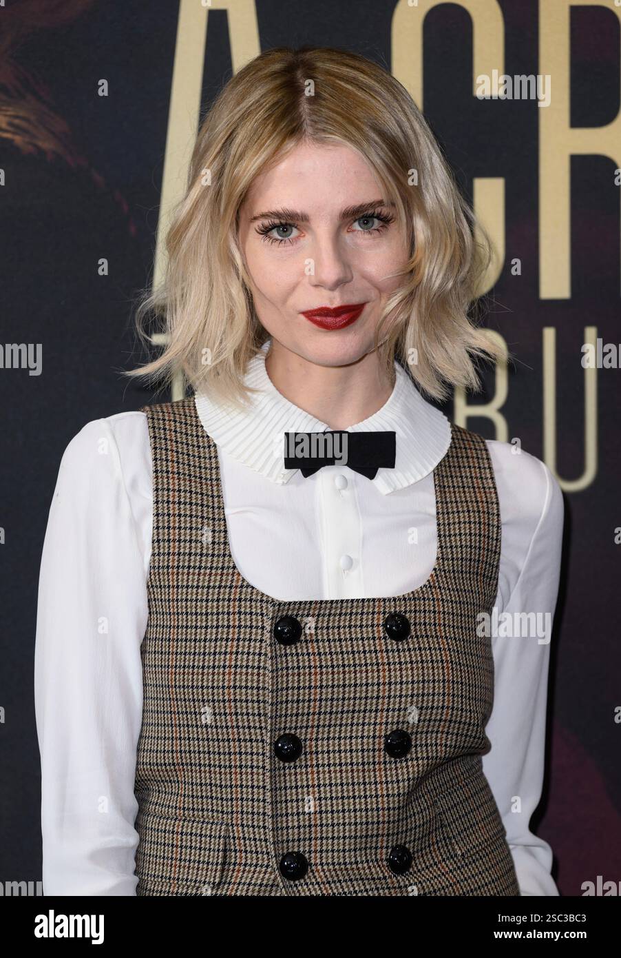 London, UK. February 5th, 2025. Lucy Boynton at the A Cruel Love, The ...