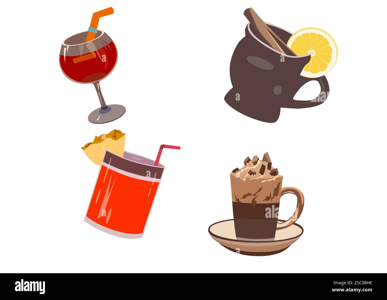 Mulled wine hot chocolate Cut Out Stock Images & Pictures - Alamy