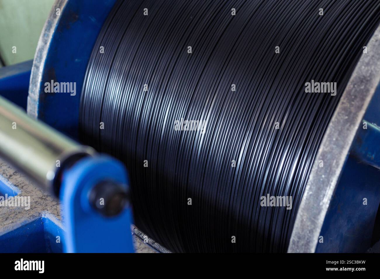 Fragment inside a modern plant producing power electric cable and ...