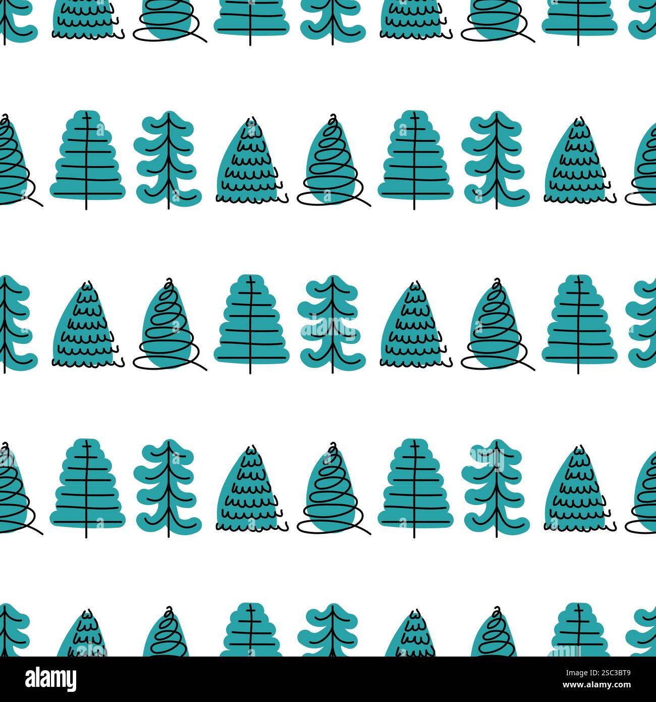 Vibrant arrangement of stylized trees hi-res stock photography and ...