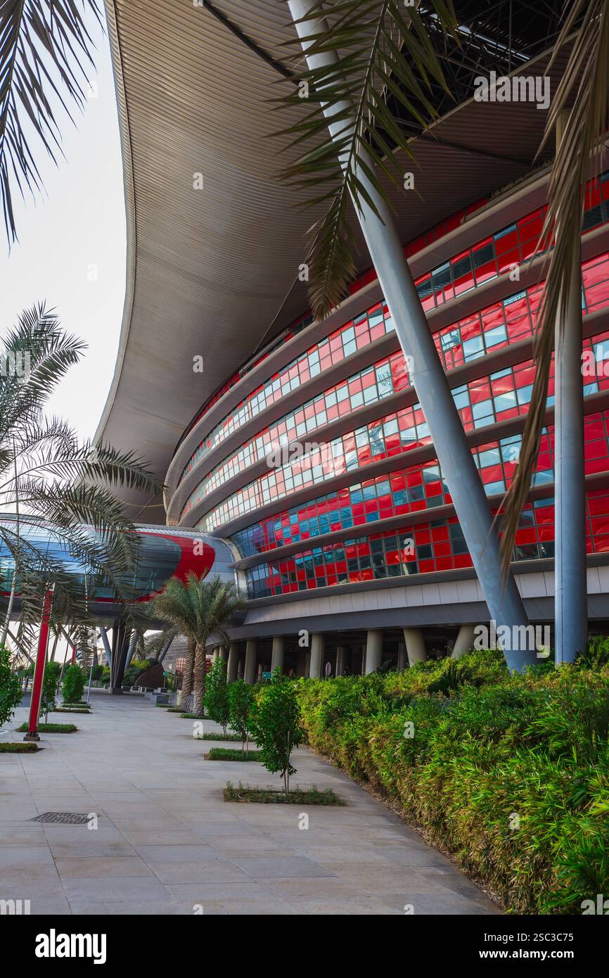 ABU DHABI, UAE - NOVEMBER 5: Ferrari World Park is the largest indoor ...
