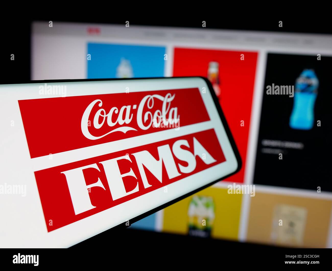 In this photo illustration, a mobile phone with the logo of Mexican ...